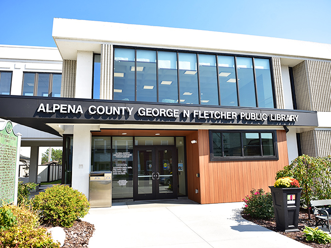 The George N. Fletcher Public Library combines mid-century modern design with the promise of quiet corners where you can lose yourself in a good book or local history.