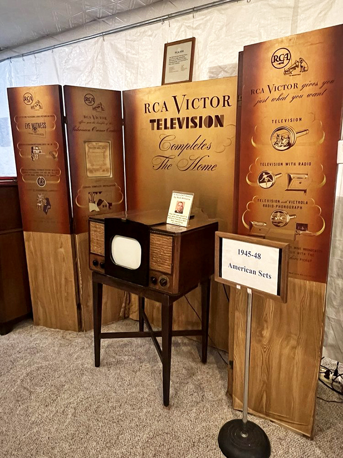 "RCA Victor Completes The Home" &ndash; when television was marketed as the missing piece of domestic bliss rather than something to binge-watch in your pajamas.
