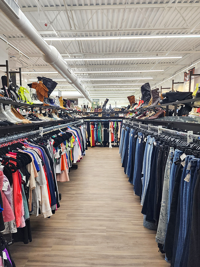 The mythical "something for everyone" actually exists here, with clothing options spanning casual tees to office-ready blazers.