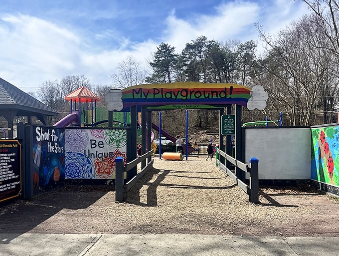 "My Playground!" isn't just a sign&mdash;it's an invitation to rediscover childlike joy in a community space where imagination reigns supreme.