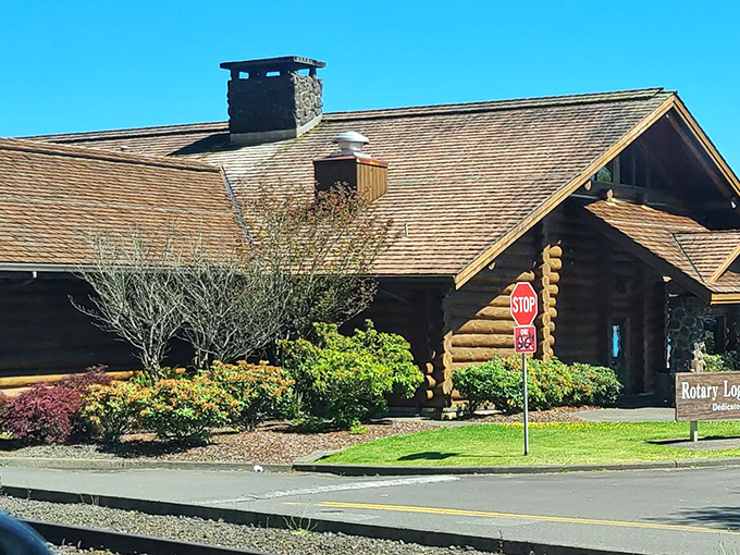 The Rotary Log Pavilion showcases Aberdeen's timber roots with rustic elegance &ndash; architecture that tells the town's origin story.