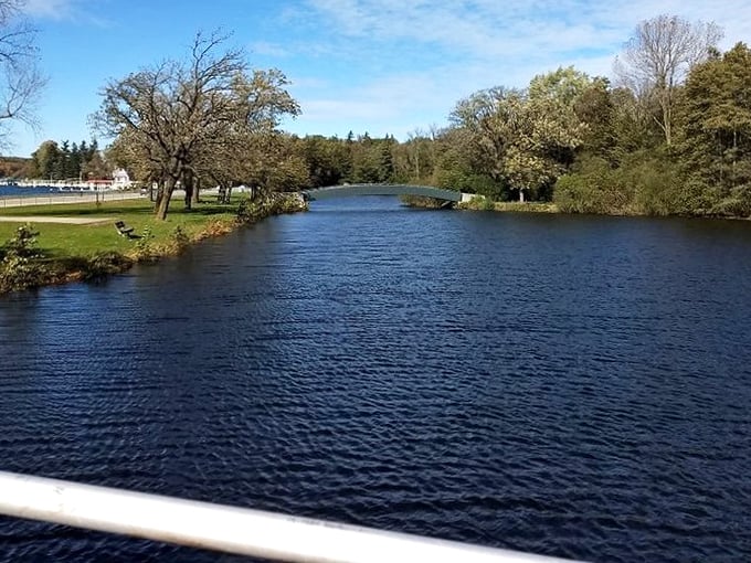Lake Geneva's quieter side offers reflections so perfect you'll check twice to see which way is up. Wisconsin's natural mirror.