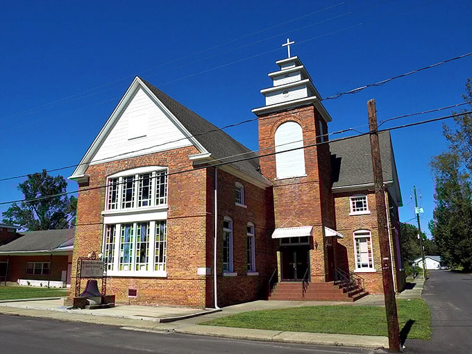 This beautiful brick church represents the spiritual heart of Brewton, where community connections are as solid as its timeless architecture.