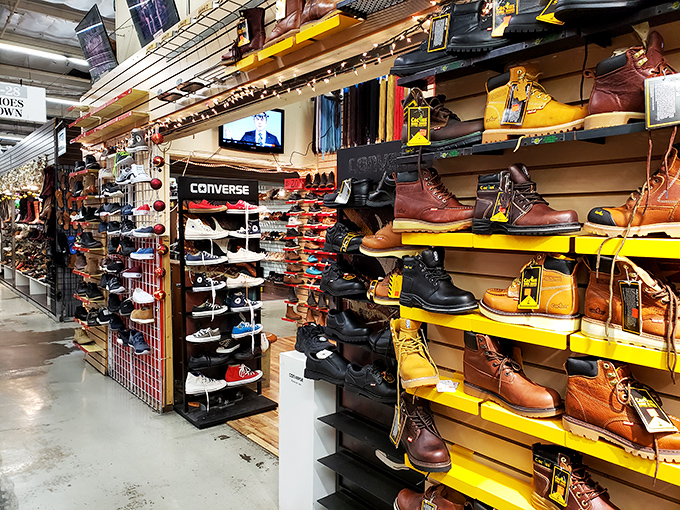 Boot scootin' boogie or city slicker chic? This footwear paradise offers more options than a Netflix homepage on a Friday night.