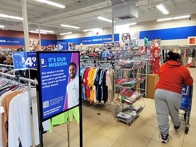 Shopping carts overflowing with possibilities prove one person's donation is absolutely another person's treasure hunt jackpot come true.