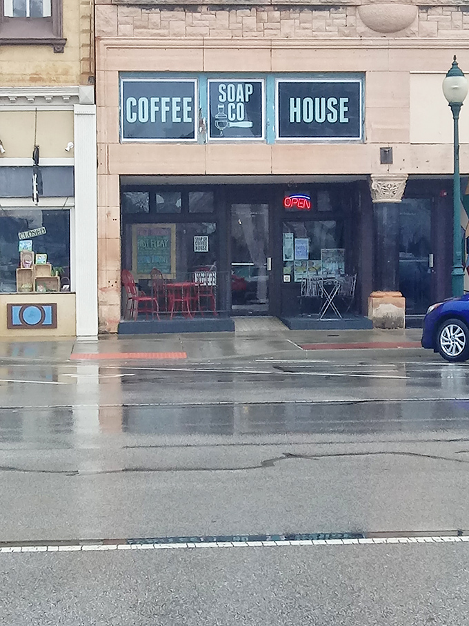 The Soap Co. Coffee House proves that sometimes the best things in life come with clever names and even better brews, served in buildings that have witnessed a century of conversations. 