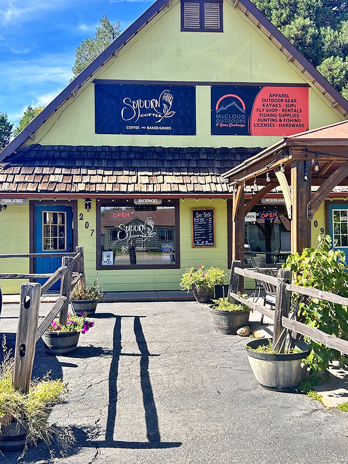 Sojourn Coffee beckons with the promise of mountain-town caffeine therapy, its cheerful yellow exterior as warming as the beverages served inside.