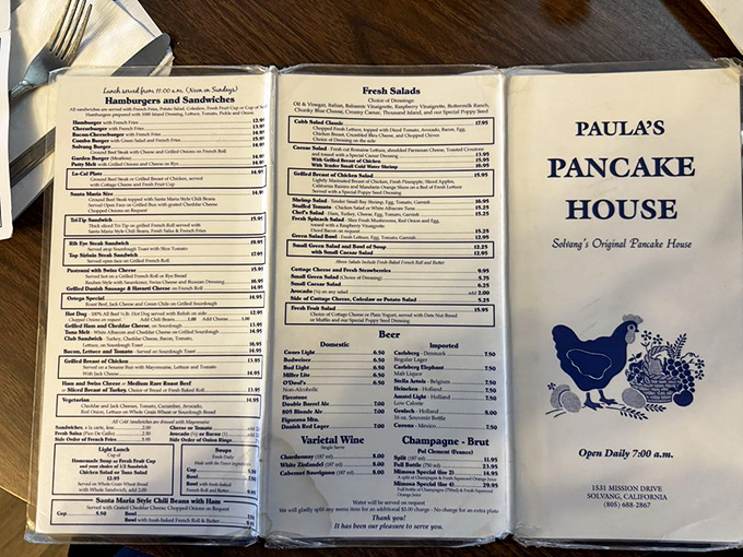 The menu at Paula's doesn't need fancy fonts or flowery descriptions—when the food is this good, simplicity speaks volumes.