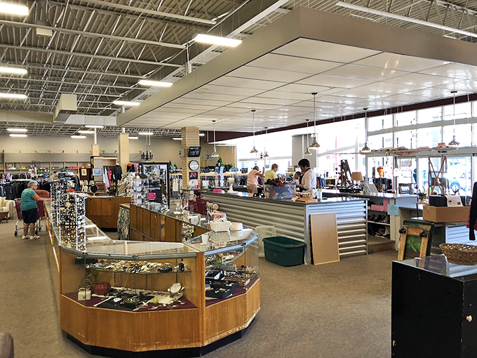 The checkout counter doubles as treasure central, where friendly staff help transform your secondhand finds into first-rate fashion statements.