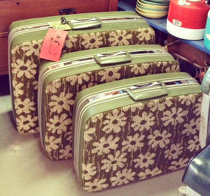 These vintage floral suitcases aren't just luggage&mdash;they're portable time machines from when travel was an event and your bags made a statement.