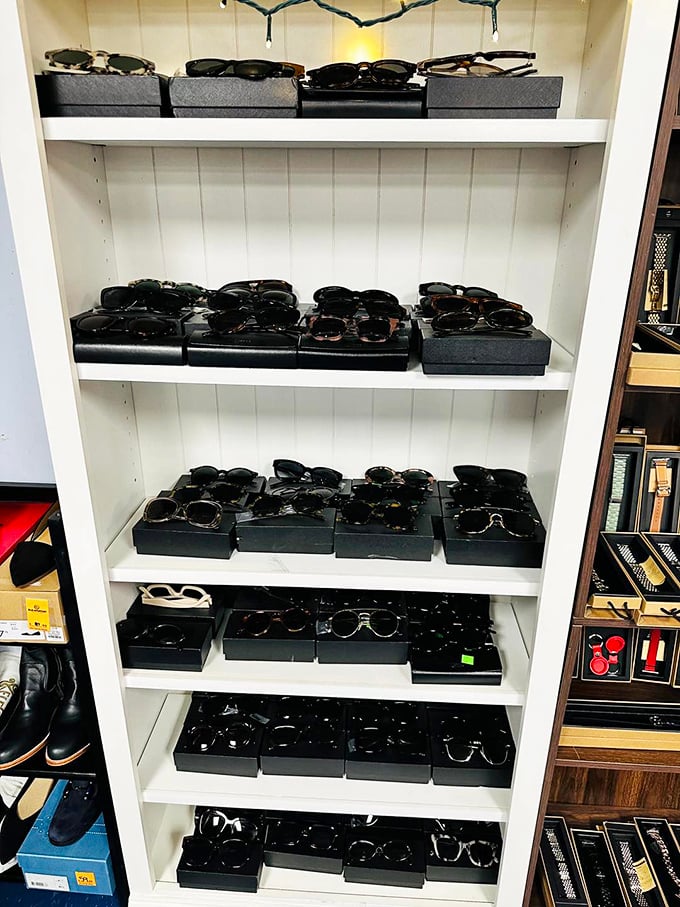 Sunglasses galore! From "just stepped off a yacht in Monaco" to "incognito celebrity at the grocery store," there's an alter ego waiting on every shelf.