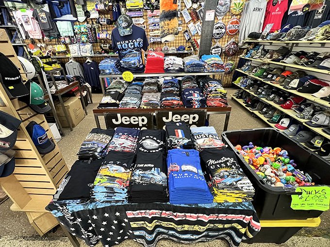 Automotive fashion heaven! From Jeep to Mustang, these shirts let you wear your passion without the oil change expenses.