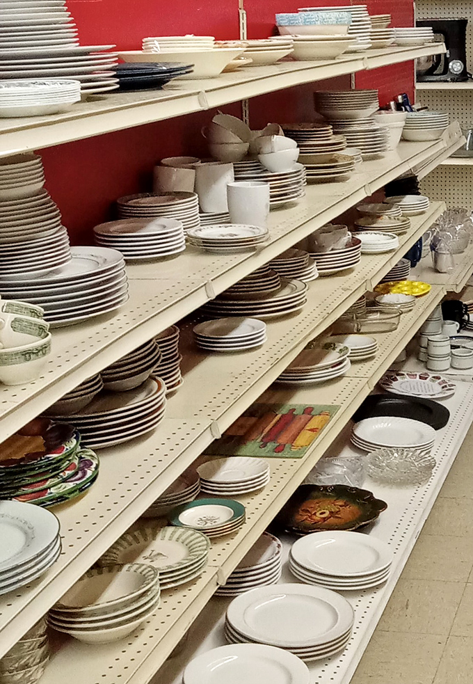 Dish paradise! One person's castoff china is another's entertaining solution. Every plate tells a story &ndash; yours is just beginning.