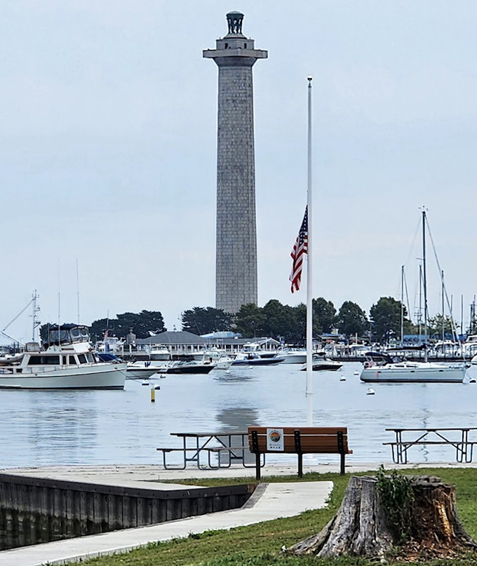 Perry's Victory and International Peace Memorial stands tall in the distance, a 352-foot reminder that history and natural beauty make excellent neighbors.