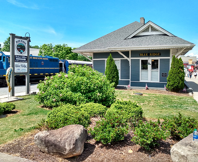 The historic Blue Ridge Depot hasn't changed much since 1905, serving as both a portal to the past and the starting point of today's adventures.