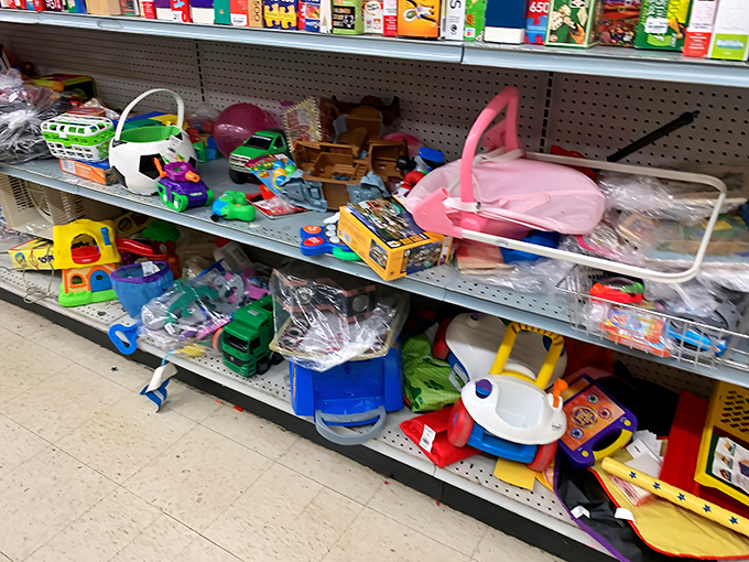 Yesterday's playthings await new adventures. That pink sled might have stories to tell, but it's ready for fresh snow and new memories.