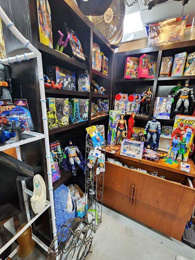 Holy collectibles, Batman! This superhero haven proves one person's childhood memories become another's treasure hunt. The Justice League approves.