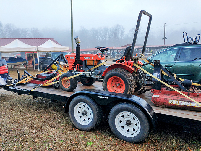 Farm equipment with character to spare. This bright orange tractor has stories to tell&mdash;and probably a few acres left to till for its next owner.