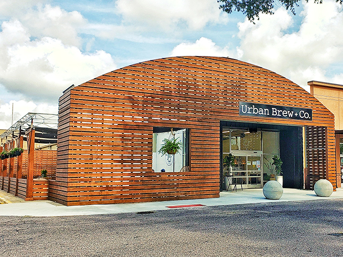 Urban Brew + Co.'s modern wooden facade offers a contemporary counterpoint to Beaufort's historic architecture. This is where tradition meets trendy in a caffeine-fueled harmony.