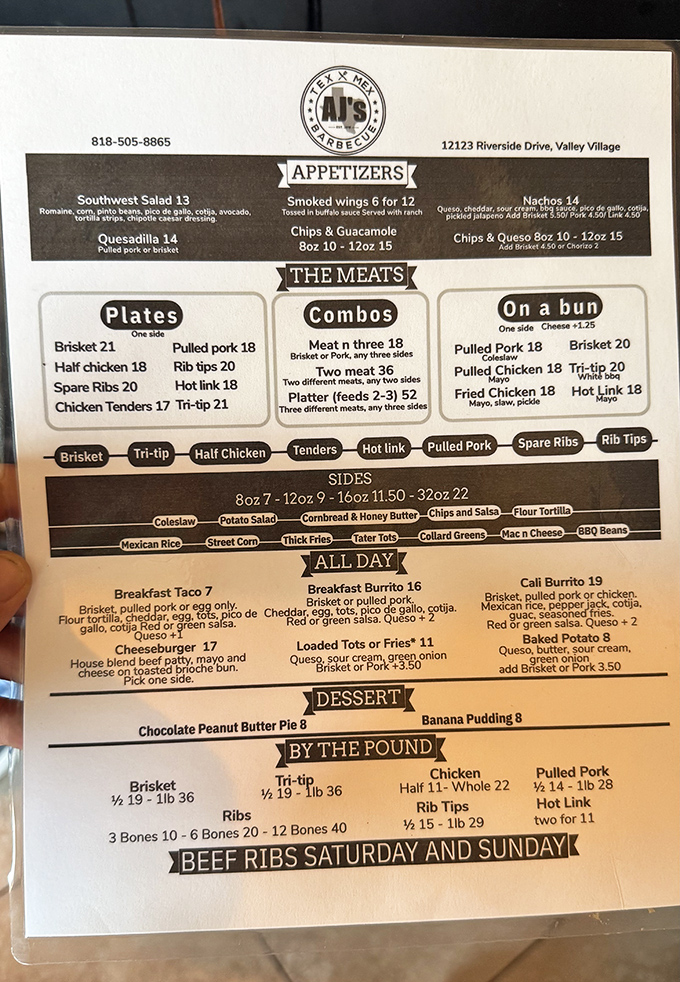 The menu board tells a delicious story&mdash;breakfast tacos to beef ribs, with a supporting cast of sides that deserve their own billing.