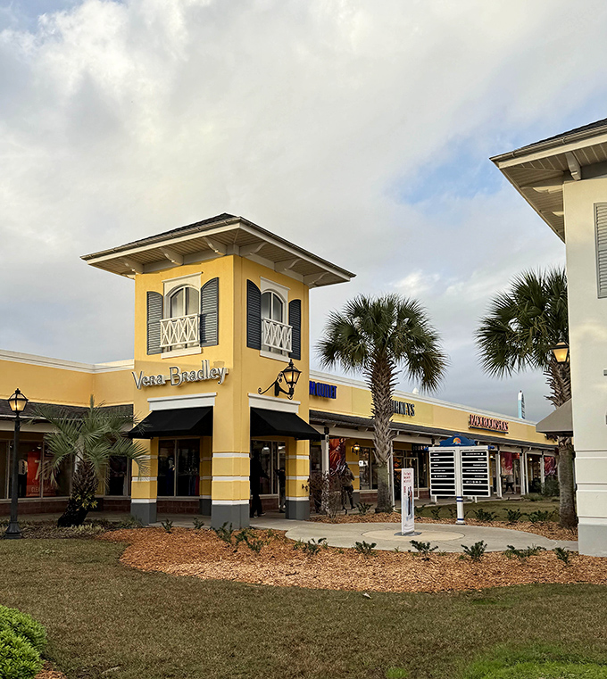 Vera Bradley's coastal outpost brings pattern-lovers to their knees. Palm trees included at no additional charge.