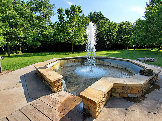 At Vendome Well, nature's own fountain display proves you don't need Vegas-level spectacle to create everyday magic.