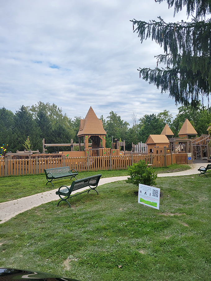 This wooden wonderland isn't just a playground&mdash;it's childhood architecture at its finest, where imagination gets the corner office.