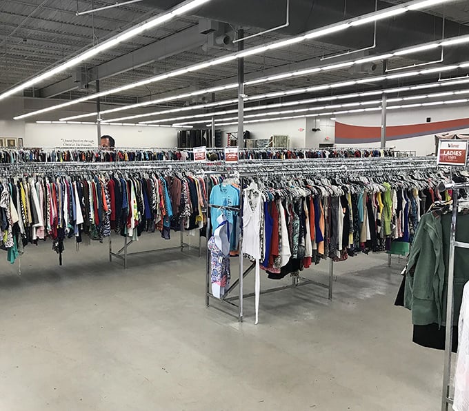 The clothing section stretches into infinity &ndash; a kaleidoscope of colors and styles where fashion trends of yesteryear get their second chance at stardom.