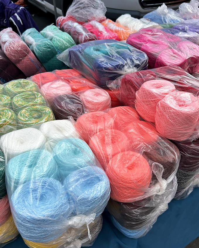 Yarn paradise for crafters and grandmothers alike. One skein leads to another, and suddenly you're explaining to your spouse why the guest room is now a "fiber studio."