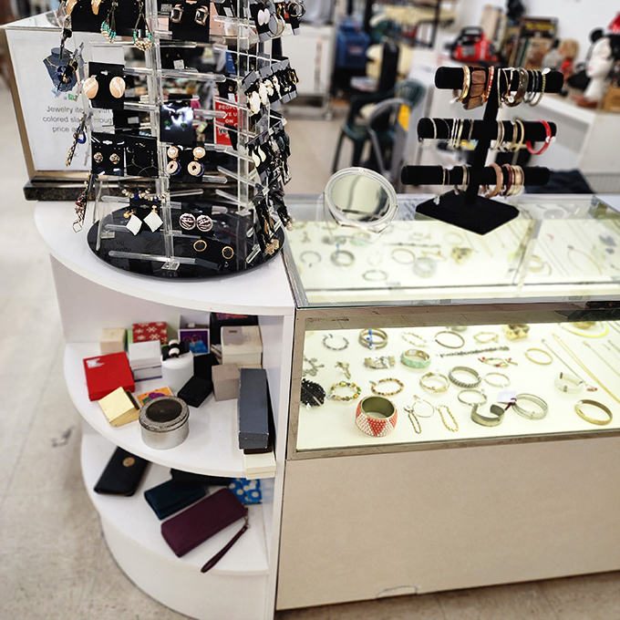 Jewelry displays that would make a pirate jealous—accessories priced so reasonably you'll wonder if there's been some sort of delightful accounting error.