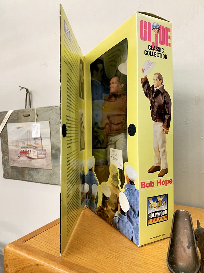 This vintage G.I. Joe Bob Hope figure still in its original packaging would make any collector's heart skip a beat&mdash;nostalgia preserved in plastic.