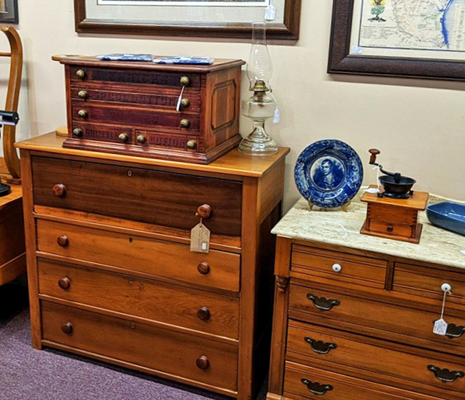 These aren't just dressers&mdash;they're time capsules with drawers. Each wooden piece silently waiting to tell stories of the families who once stored their Sunday best inside.