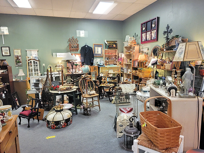 A perfectly curated chaos of furniture and collectibles. This isn't just shopping&mdash;it's time travel with price tags.