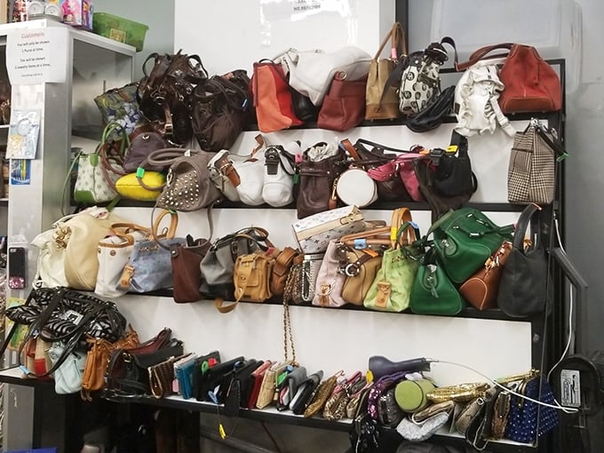 Handbag heaven! Each purse tells a story of fashion eras gone by, waiting for you to write its next chapter.