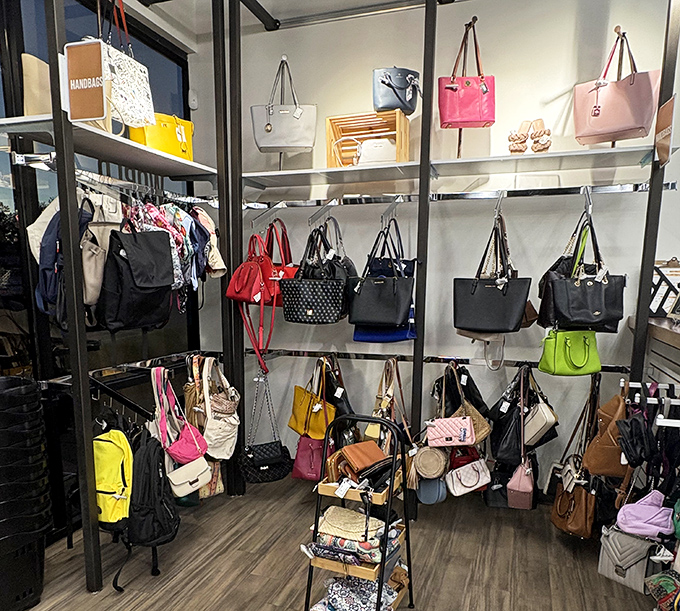 Handbag heaven! A rainbow of designer purses that would make Carrie Bradshaw hyperventilate. Each one with stories to tell and outfits to complete.