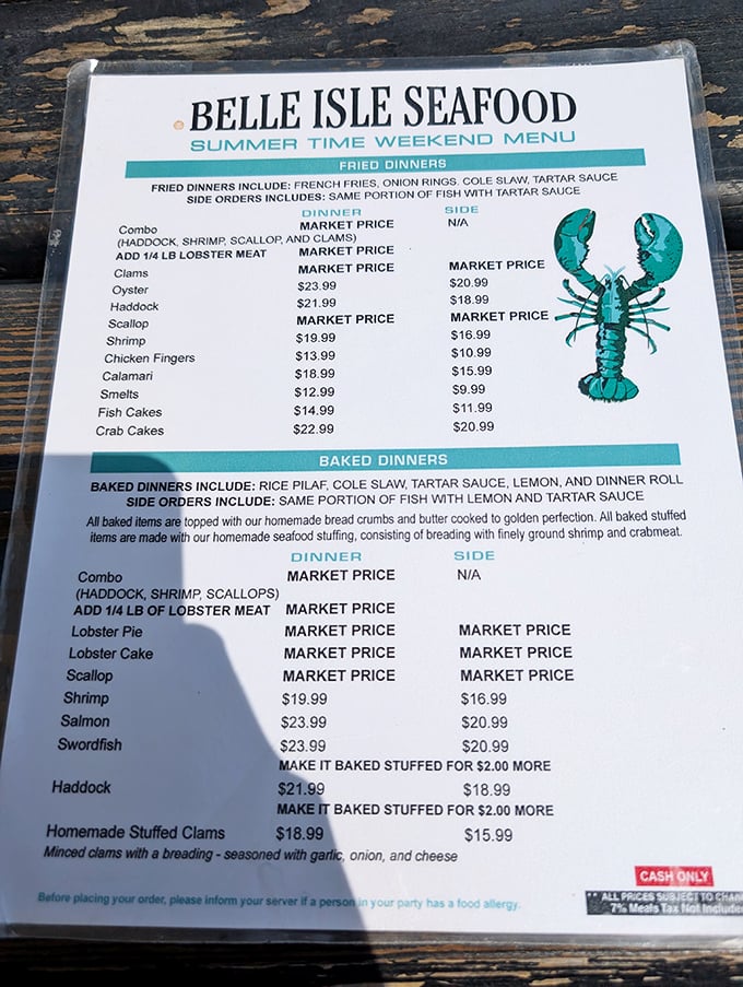 The menu reads like a love letter to the Atlantic. Each item promising a different way to fall head over heels for New England's bounty.