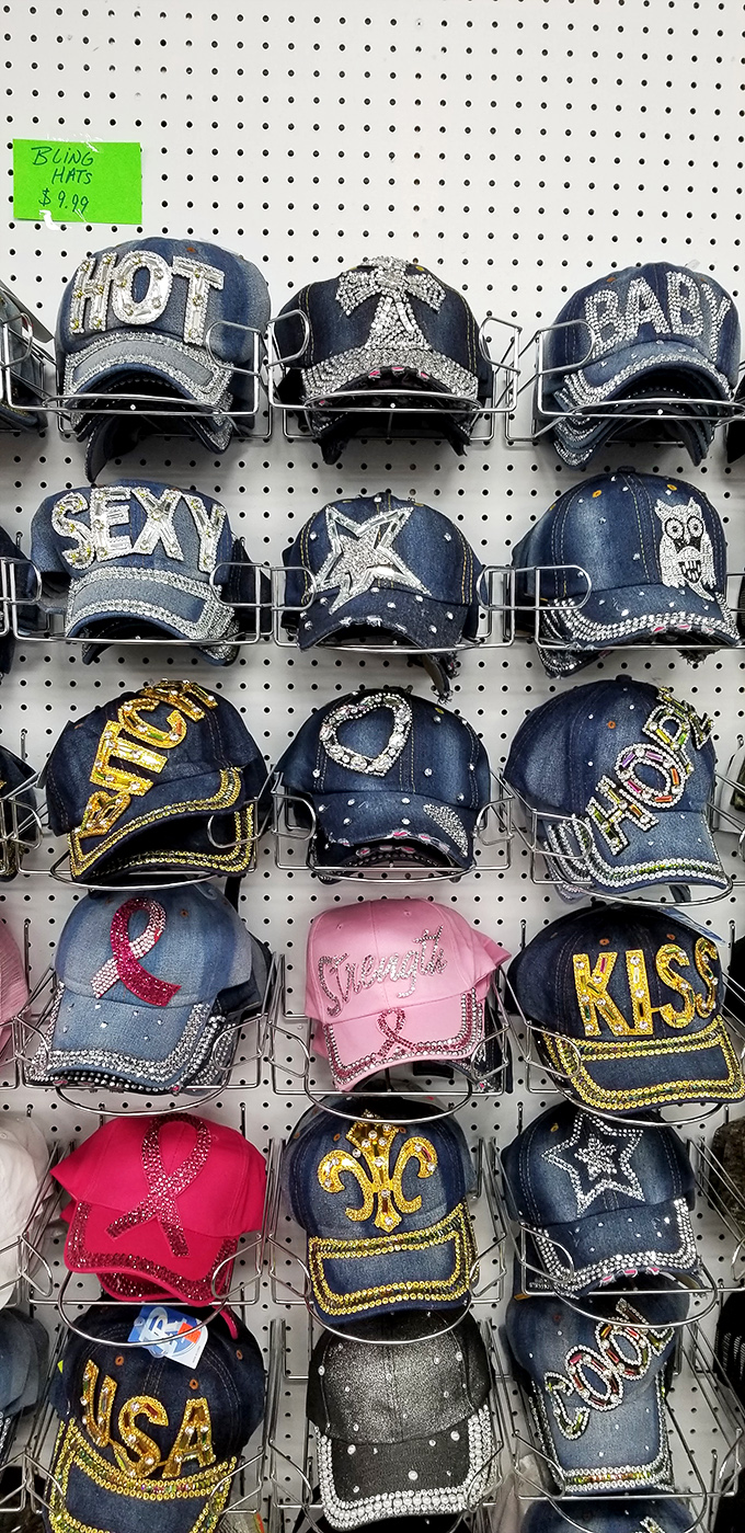 Identity crisis or fashion statement? For just $9.99, you can declare yourself "HOT," "SEXY," or "BAD" &ndash; perfect for that aunt who tells it like it is.