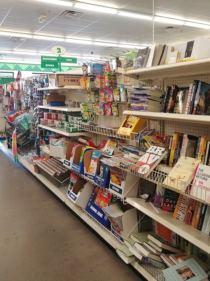 Literary treasures await between these shelves, where paperback classics and children's favorites find new homes at pocket-friendly prices.
