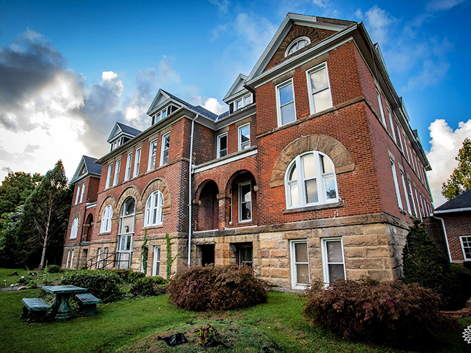 Dramatic angles and moody skies enhance the seminary's Gothic appeal, making even skeptics wonder if spirits might be peering from those dormered windows.