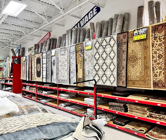 The rug selection at Ollie's rivals dedicated home stores, with patterns ranging from traditional Persian-inspired designs to contemporary geometric styles &ndash; all at jaw-dropping discounts.