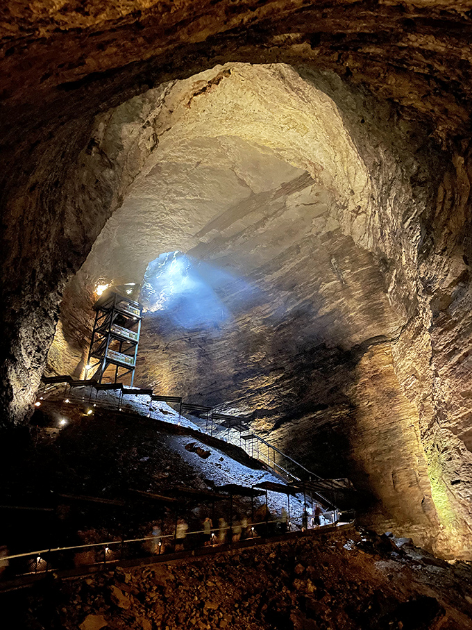 The Cathedral Room lives up to its name&mdash;a soaring underground space where whispers echo and visitors feel delightfully insignificant.