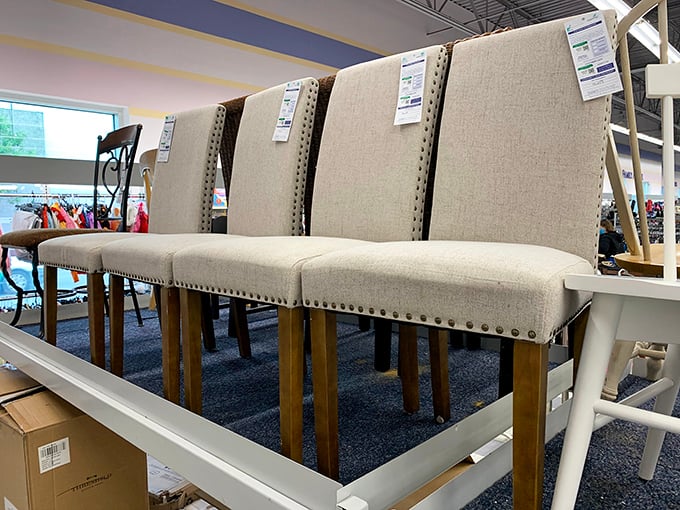 These elegant dining chairs aren't just furniture; they're conversation pieces waiting to hear your dinner guests' stories for a fraction of retail price.