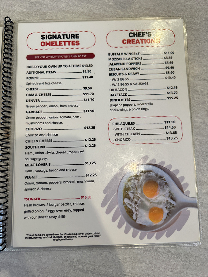 The menu reads like a love letter to American breakfast classics&mdash;each option promising the kind of satisfaction money usually can't buy.