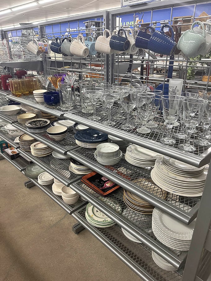 Mugs and plates and glasses, oh my! Each piece silently wondering if it'll star in your next dinner party or family gathering.