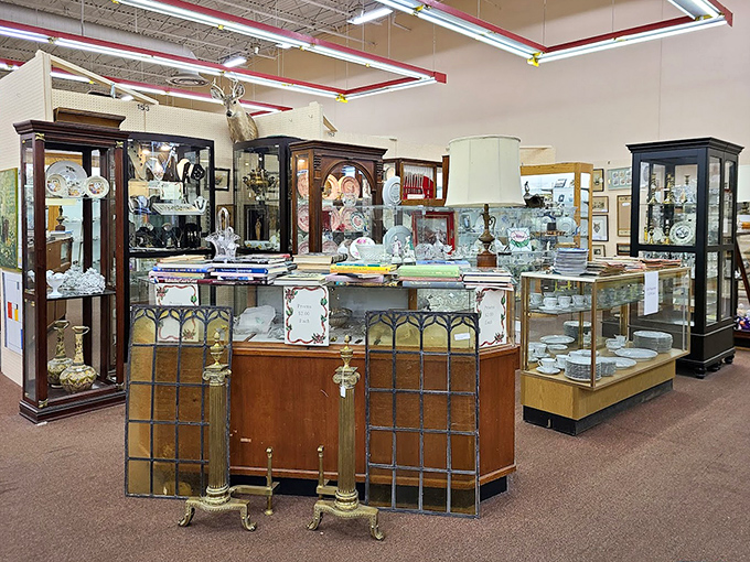 Those china cabinets hold enough fancy dinnerware to host every church potluck from here to Cleveland.