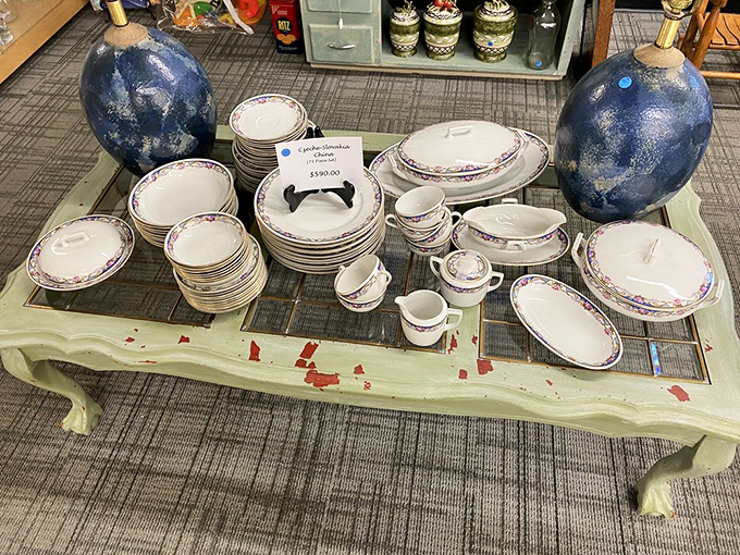 This china set isn't just dinnerware; it's someone's future Thanksgiving table waiting to create memories that taste better than the turkey.