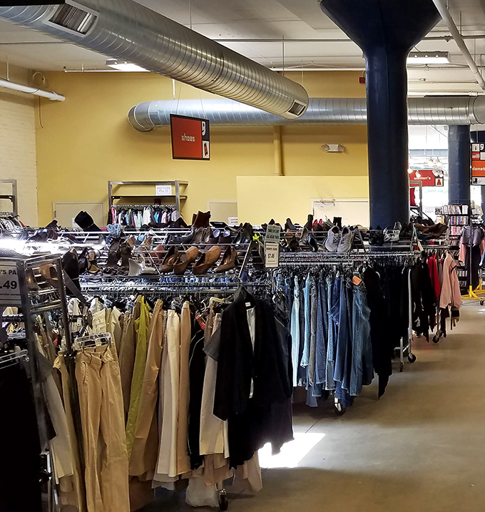 Through these windows, you can spot tomorrow's outfit hanging patiently, waiting for its second chance at fashion glory.