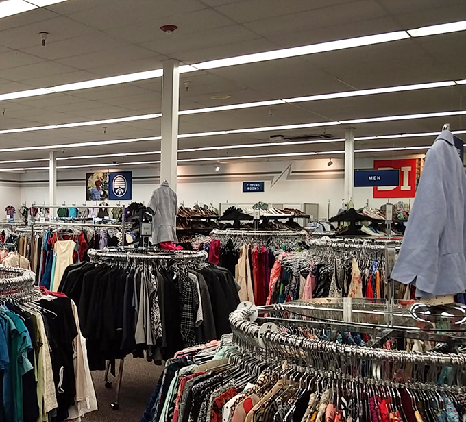 Rack after glorious rack of possibility stretches to the horizon, each hanger holding someone's past waiting to become your future.