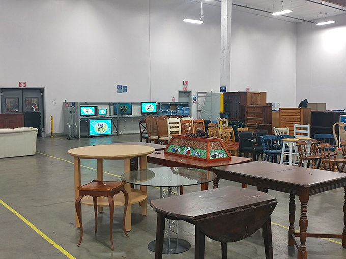 Mid-century modern meets vintage charm in the furniture section. Each piece whispers stories of dinner parties past and awaits new memories in your home. 