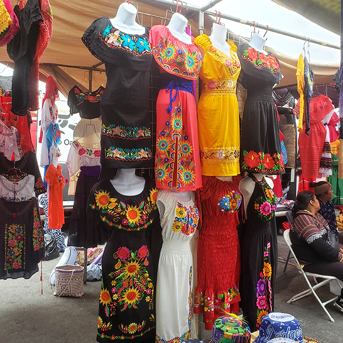 These vibrant embroidered dresses transform shopping into a cultural journey. Each stitch tells a story of craftsmanship that department stores can't match.
